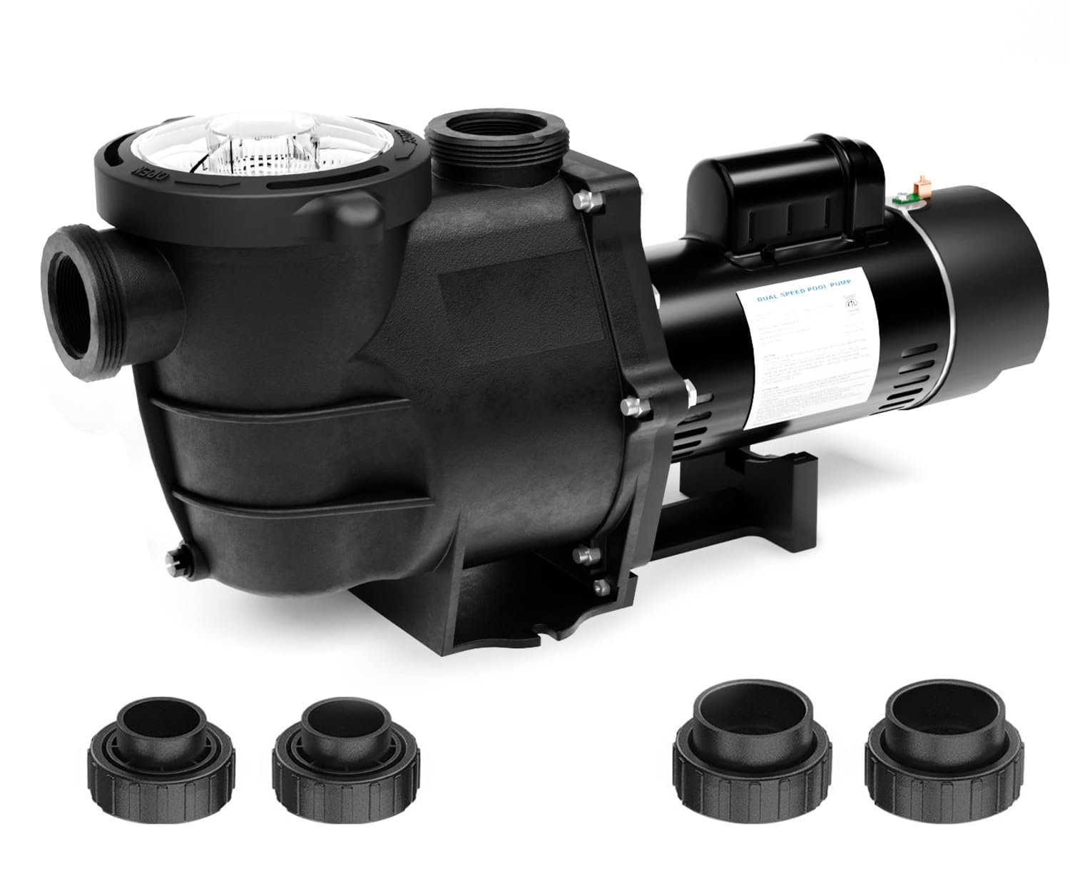 Pipopa 2HP 6540GPH Pool Pumps Above Ground and Inground, 1725RPM ...