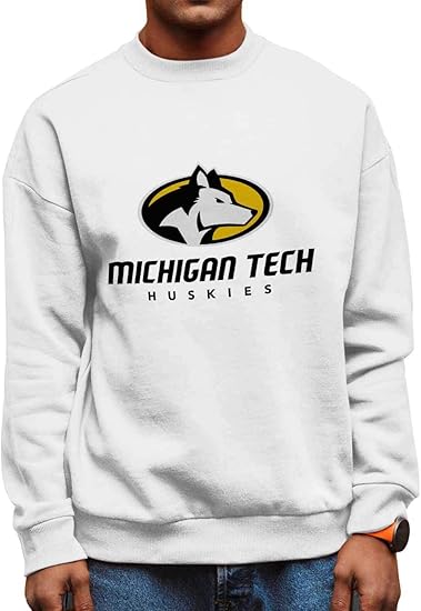 Amazon.com: Men's Michigan Tech Design Long Sleeve Sweatshirt Crewneck ...