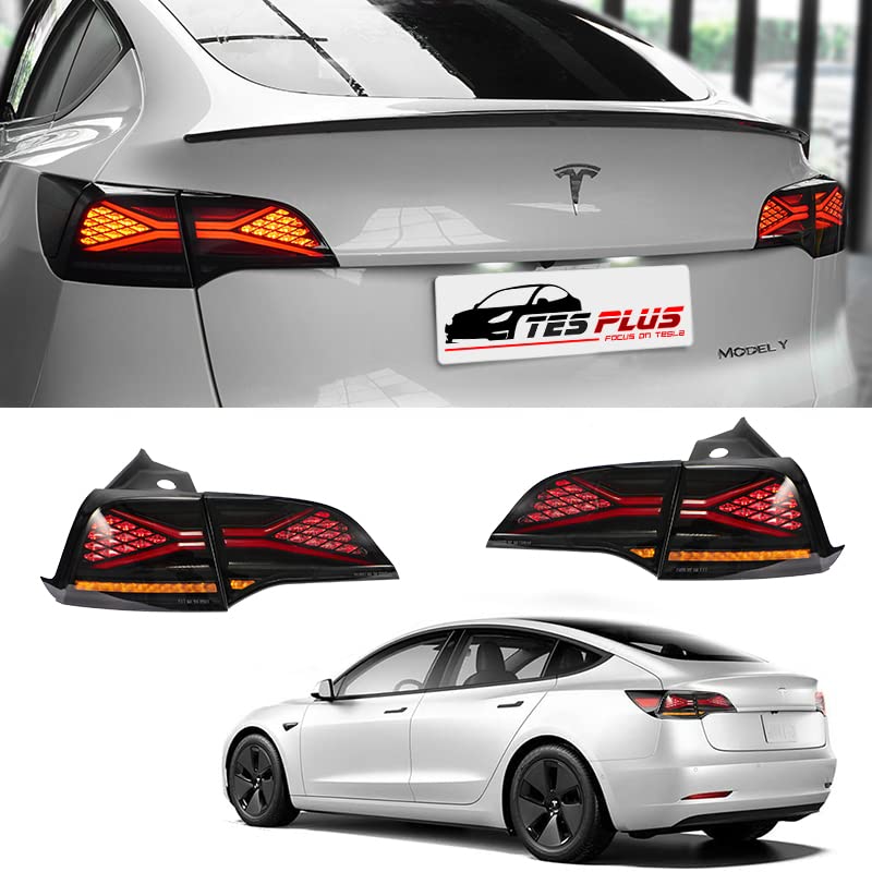 Mua HANSSHOW Tesplus LED Tail Light for Tesla Model 3/Y 2017-2022 ...