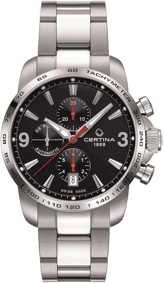 Certina Herren-Armbanduhr XL Chronograph Automatik Leder C001.427.11.057.00: Amazon.de: Uhren