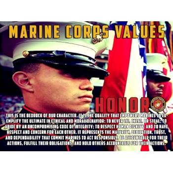 Amazon.com: USMC Poster Marine Corps Values USMC Values USMC Gifts ...