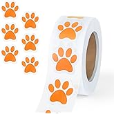 Amazon.com: 500 Pcs Paw Print Sticker 1" Cute Dog Cat Paw Sticker ...