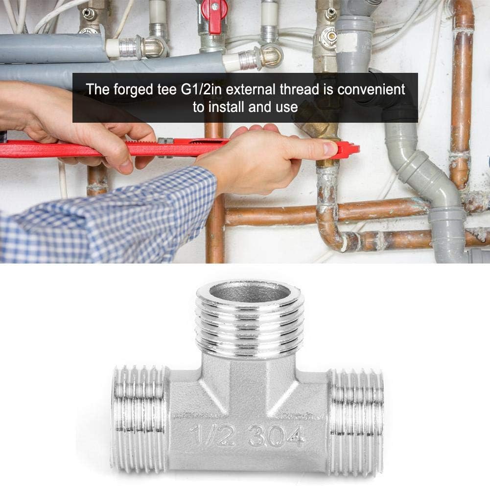 Duokon 3-Way Male Pipe Interconnector G1/2in Male Thread Stainless ...