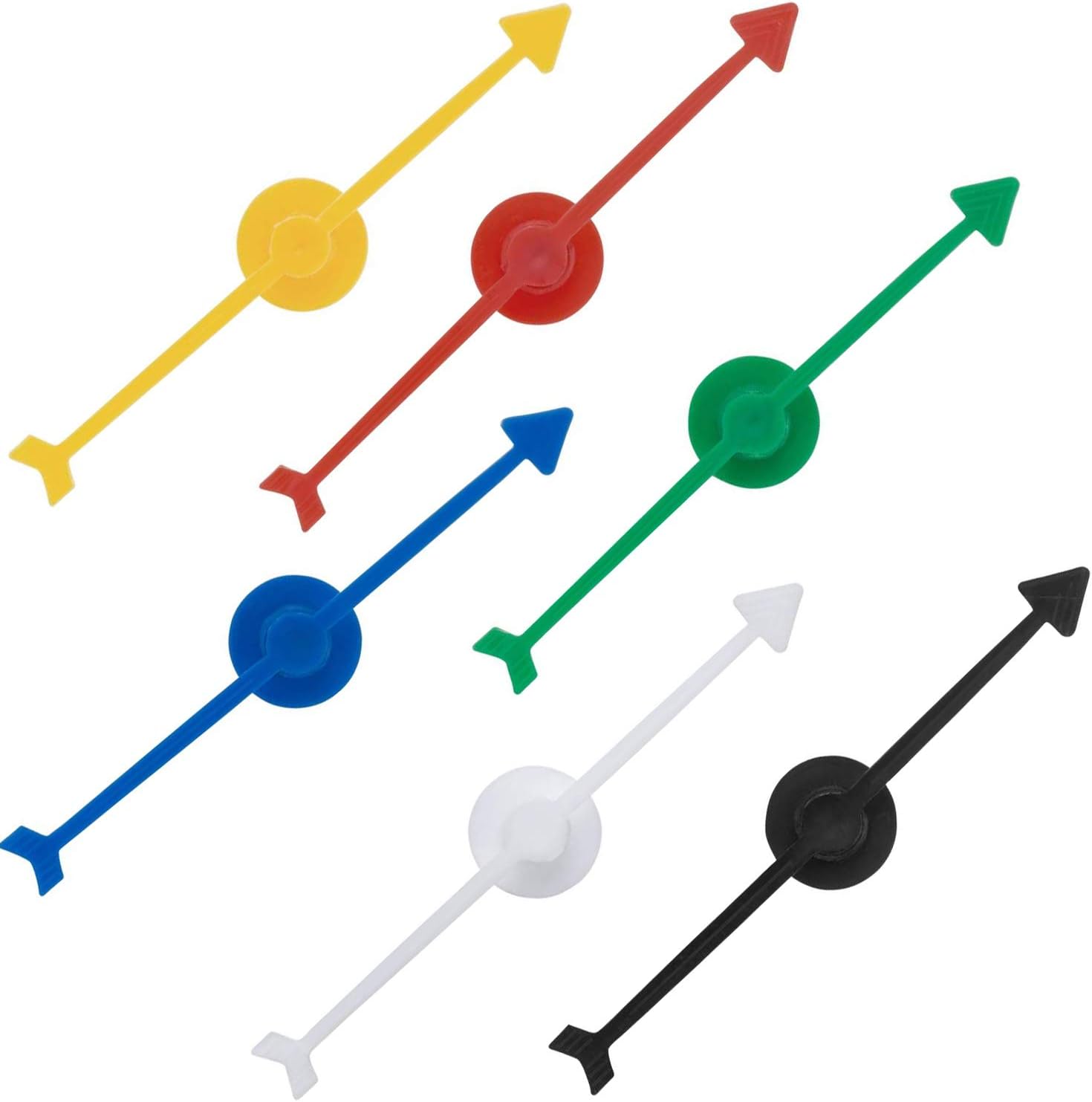 LIHAO 4 Inch Plastic Arrow Spinners 6 Color Plastic Spinner Game Pieces ...