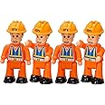 Amazon.com: FUNERICA Construction Workers Toy Figurines - Miniature ...
