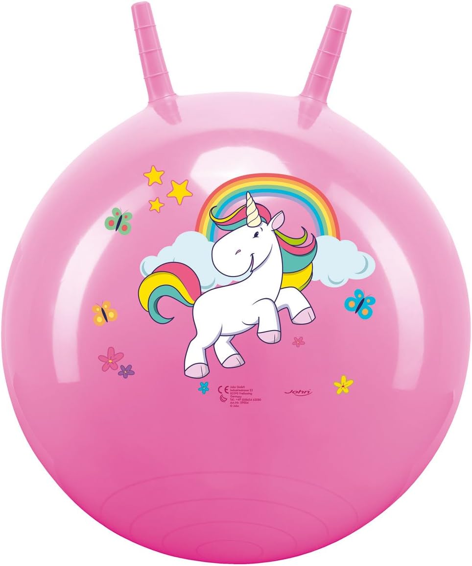 Spiel AG Einhorn SPRUNGBALL HÜPFBALL 50 cm pink Unicorn: Amazon.de ...