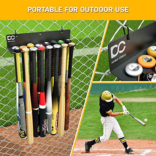Double Circle Baseball Bat Rack Holds up to 16 Bats; Baseball Bat ...
