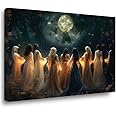 Amazon.com: Moon Calling Magic Witchy Ritual Mythical Wall Art Print ...