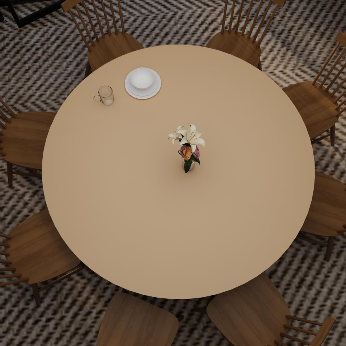 Zinkooat Round Table Pad,1.8mm Thick,Dia.48 Inch,Round VIYNL Table ...