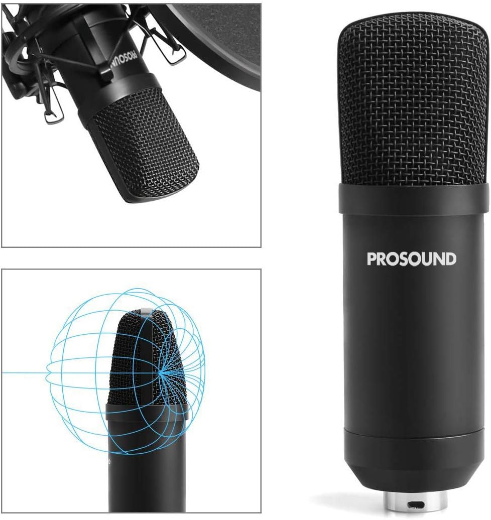 ProSound Studio Microphone Kit USB Plug-In Connection Table Spring ...