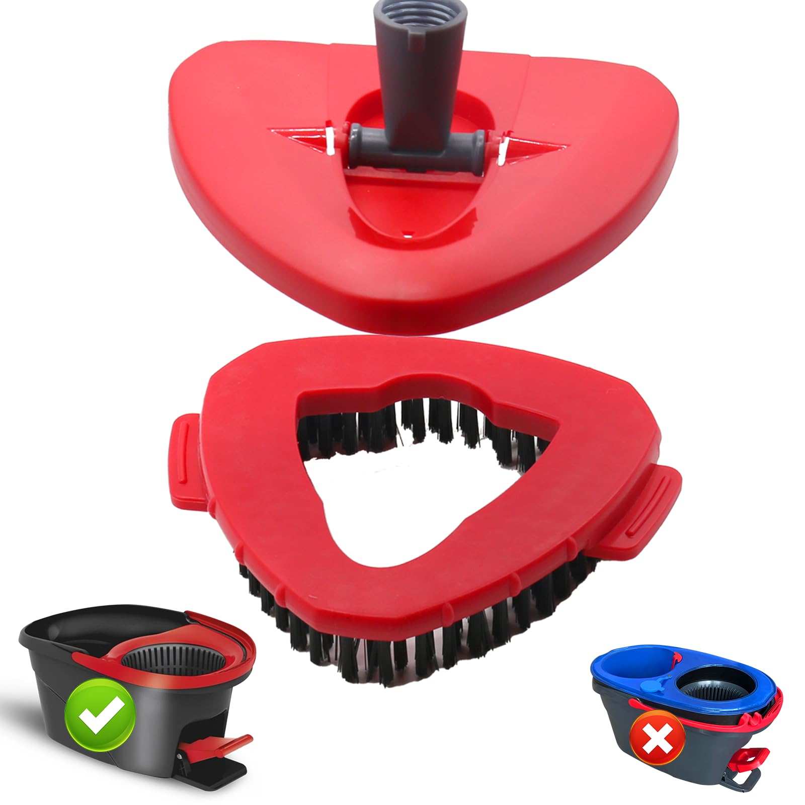 Spin Mop Replace Head Base Scrub Mop Brush Compatible with O Cedar 1 ...