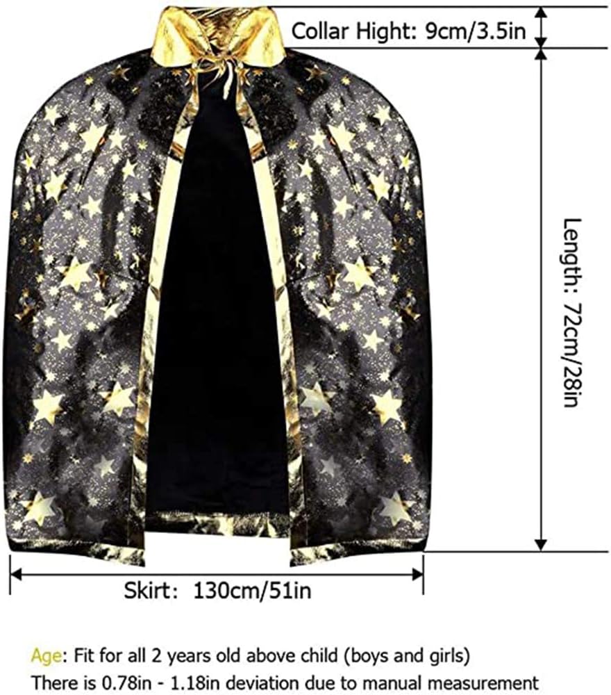 Anzmtosn Kids Halloween Costumes Witch Wizard Cloak with Hat Wizard ...
