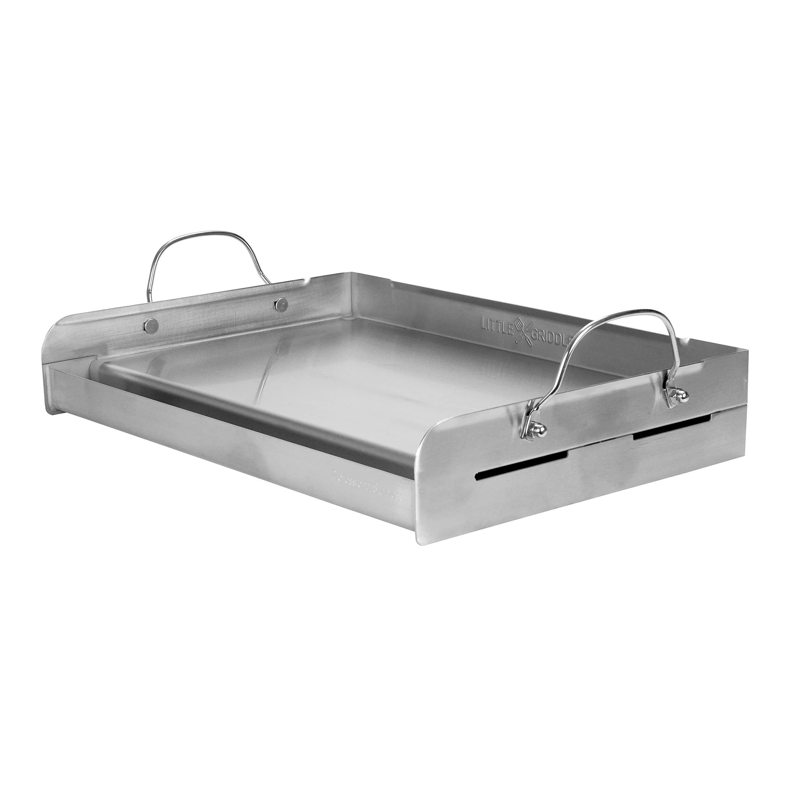 LITTLE GRIDDLE 100% Stainless Steel Griddle with Even Heat Cross ...