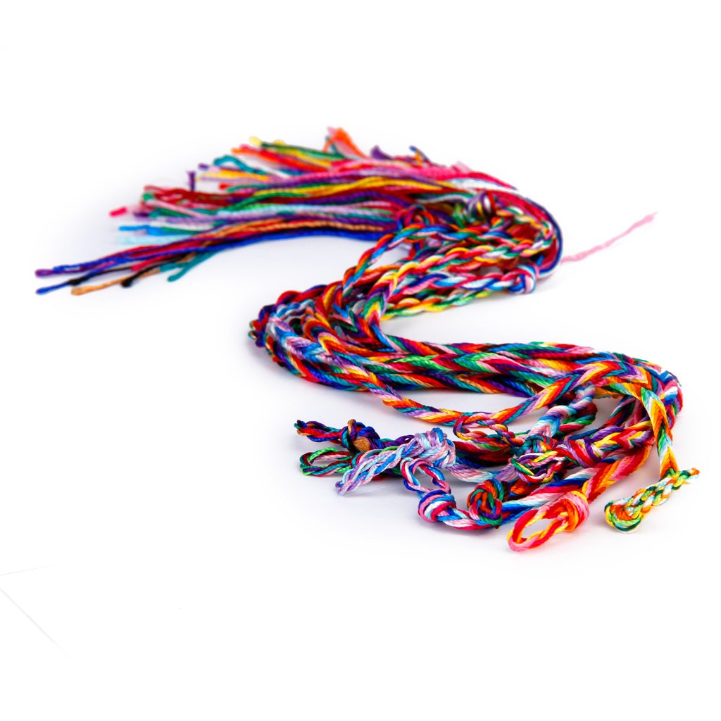 Amazon.com: 9pcs Colorful Handmade Braided Thread Friendship Bracelets ...
