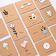 Amazon.com : Cute Greeting Cards - Set of 12 - Simple Clean Design ...