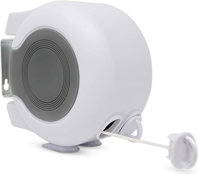 Double 30m Retractable Washing Line | Wall Mounted Heavy Duty Clothes ...