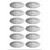 Amazon.com : Kraft Autographed Label Stickers 1 x 2 Inch Oval ...