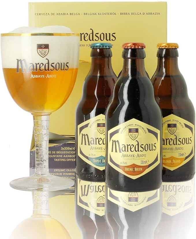 Maredsous Abbey Belgian Trappist Beer Gift Pack with Official Branded ...