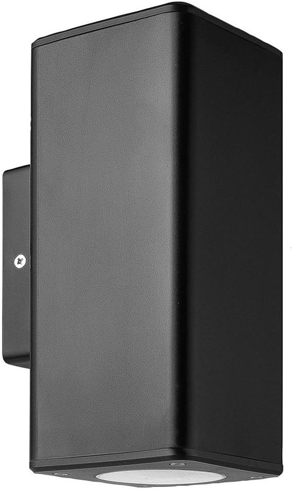Invero® Modern Square Design Outdoor Wall Mounted GU10 LED Up and Down ...