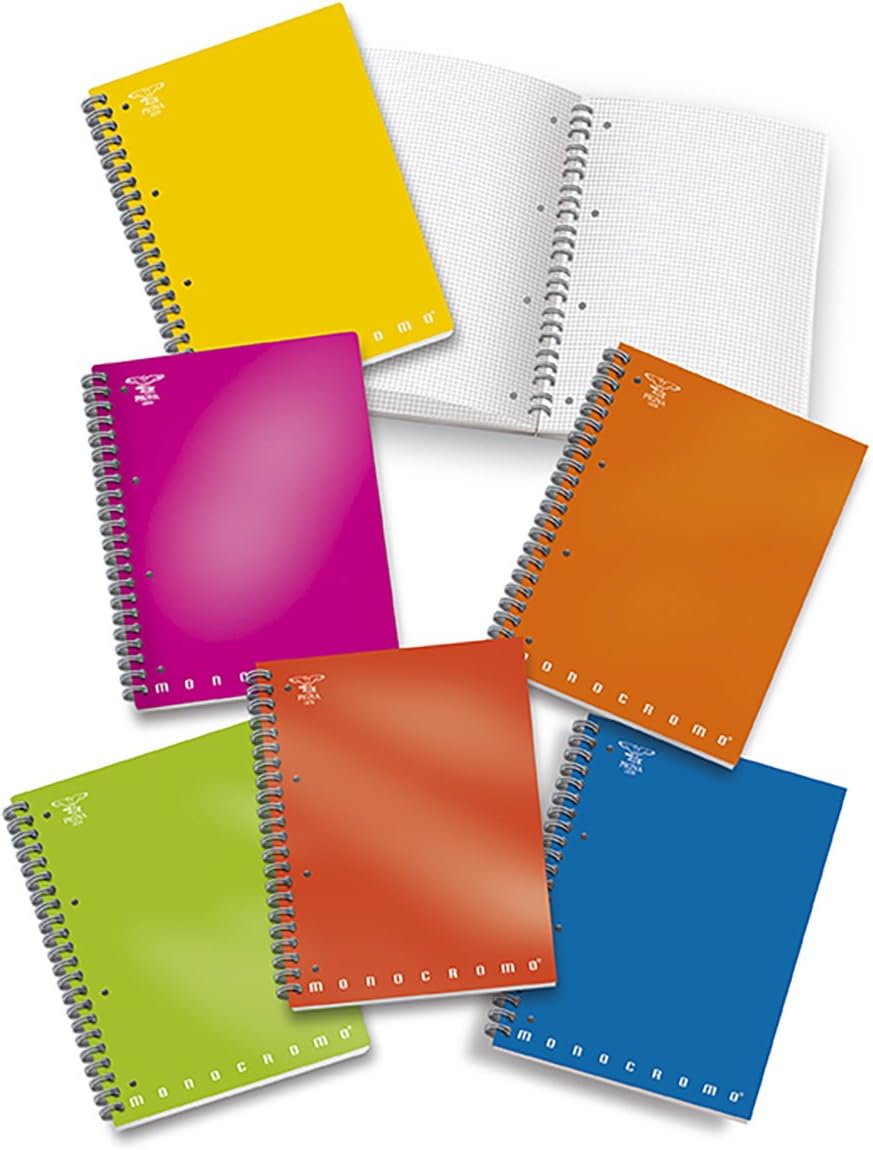 Pigna 02000035M Blocco Monocromo con Spirale in Metallo, 1 pz, Colori ...