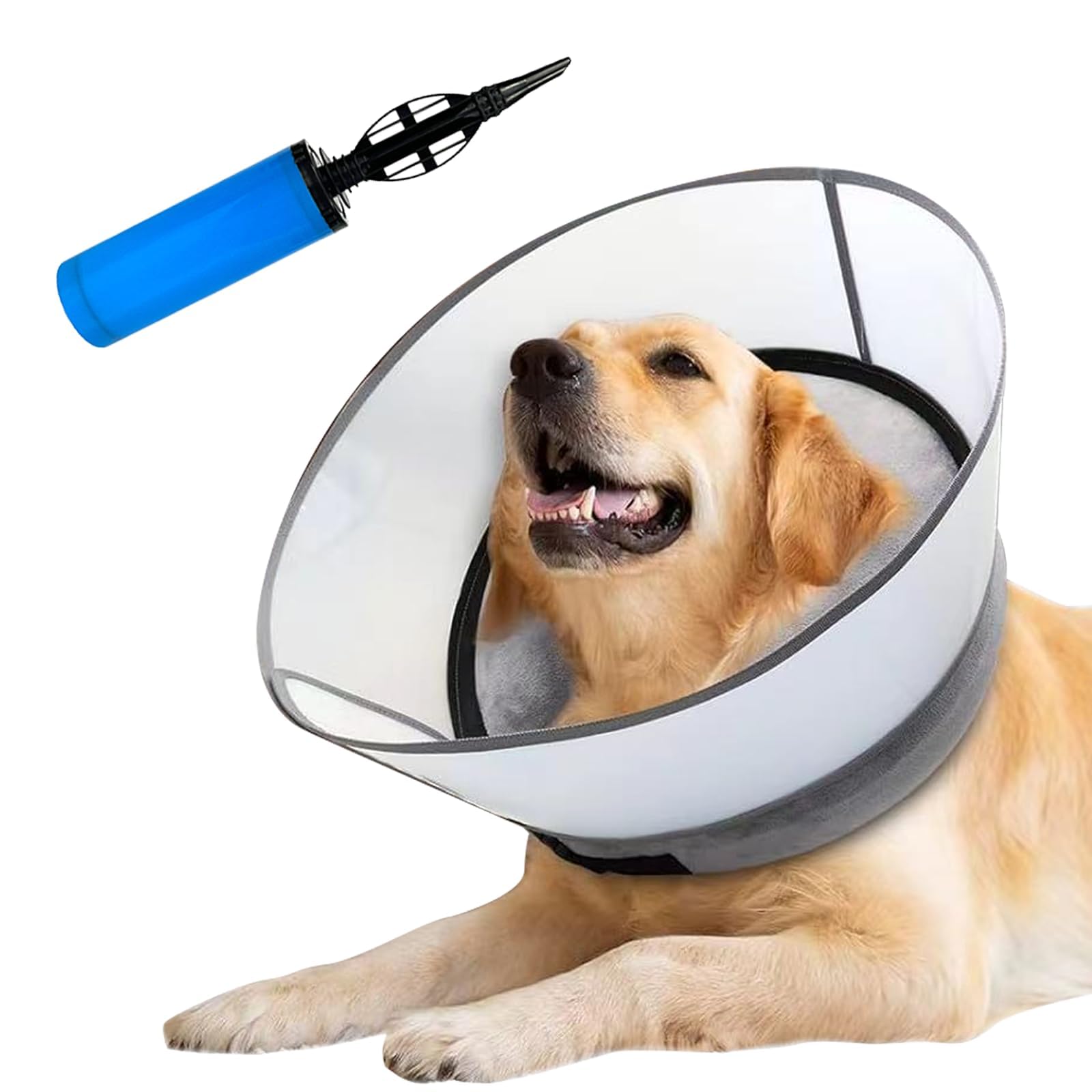 Inflatable Dog Cone Collar ?2-in-1 Inflatable Dog Cone with Detachable ...