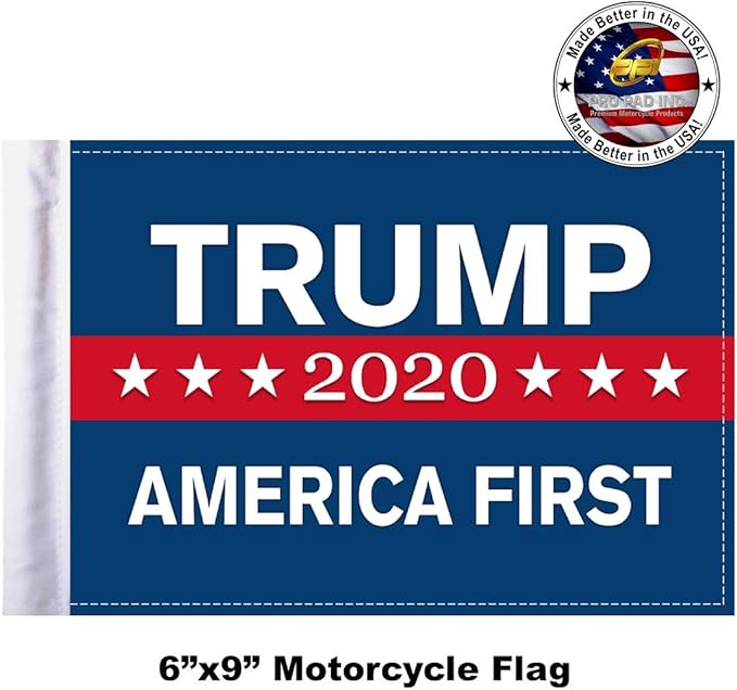 Amazon.com : Pro Pad FLG-Trump Sleeved 6" x 9" Motorcycle Flag with 1/2 ...