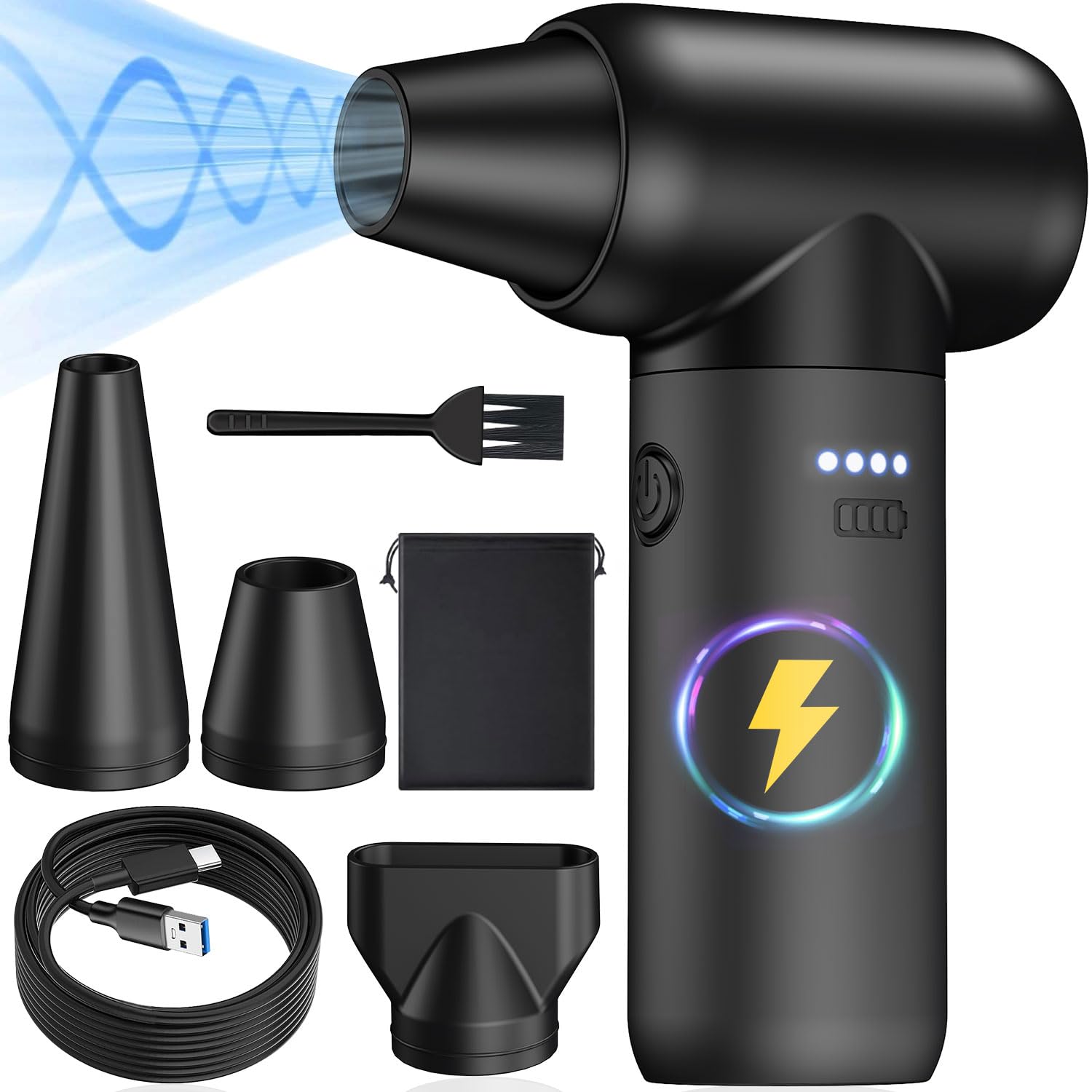 Mua Compressed Air Duster 130,000 RPM – Cordless Handheld Electric Air ...