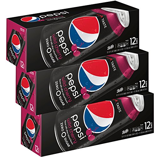 Pepsi Zero, Wild Cherry, 12 fl oz. can, 3 (12 Pack) | Pricepulse