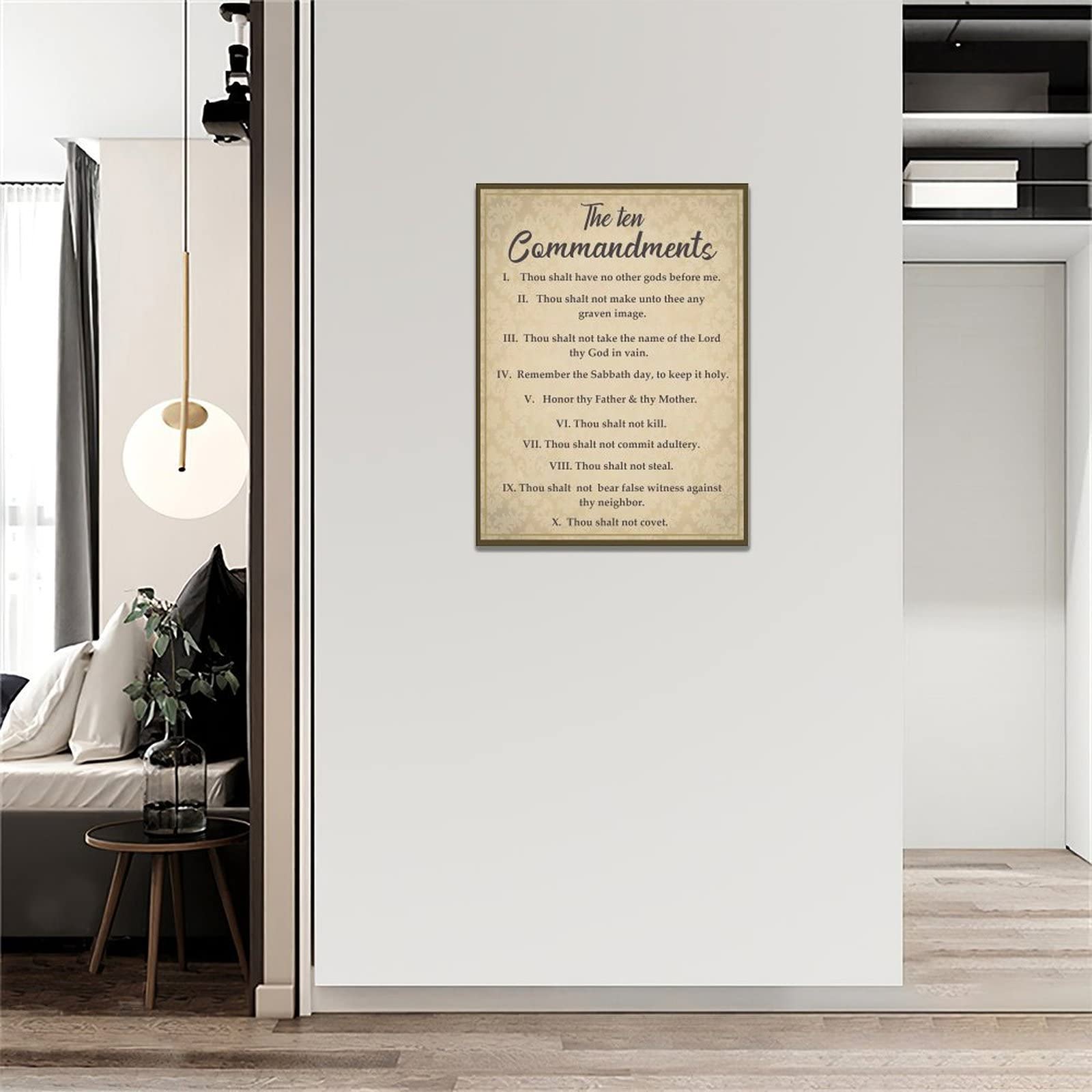 The Ten Commandments Decor Wall Art 10 Commandments Bible Verse ...