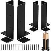 Amazon.com: 4 Pcs Adjustable Deck Post Anchor Brackets Kit - Fit 1.5x1 ...