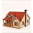 Amazon.com: DESKTOP Wooden Model Kit Western House 2 by Young Modeler ...