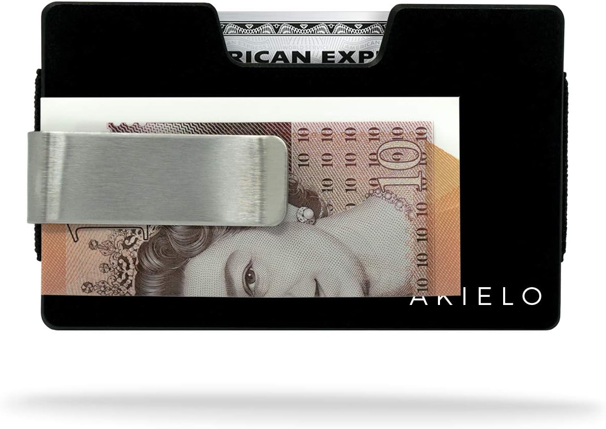 AKIELO Atom Wallet – RFID Blocking Card Holder with Money Clip and Gift ...