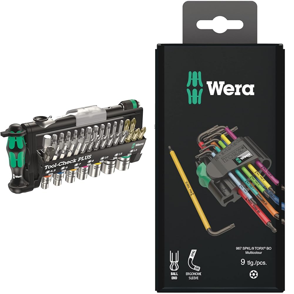 Mua Wera Tool-Check Plus Bit Ratchet Set with Sockets and Tamper-Proof TORX Screws L-Key Set ...