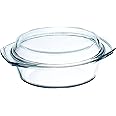 Amazon.com: Simax Round Glass Casserole Dish: Clear Glass Round ...