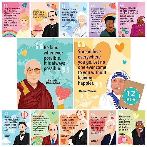 Mua 12 Kindness Posters For Classroom - 11X14In Kindness Bulletin Board ...