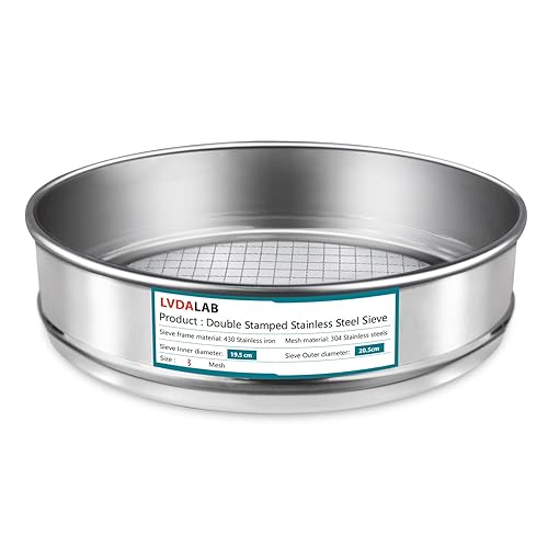 LVDALAB 304 Stainless Steel Mesh Lab Sieve, 1000 Mesh(0.015mm) Aperture ...