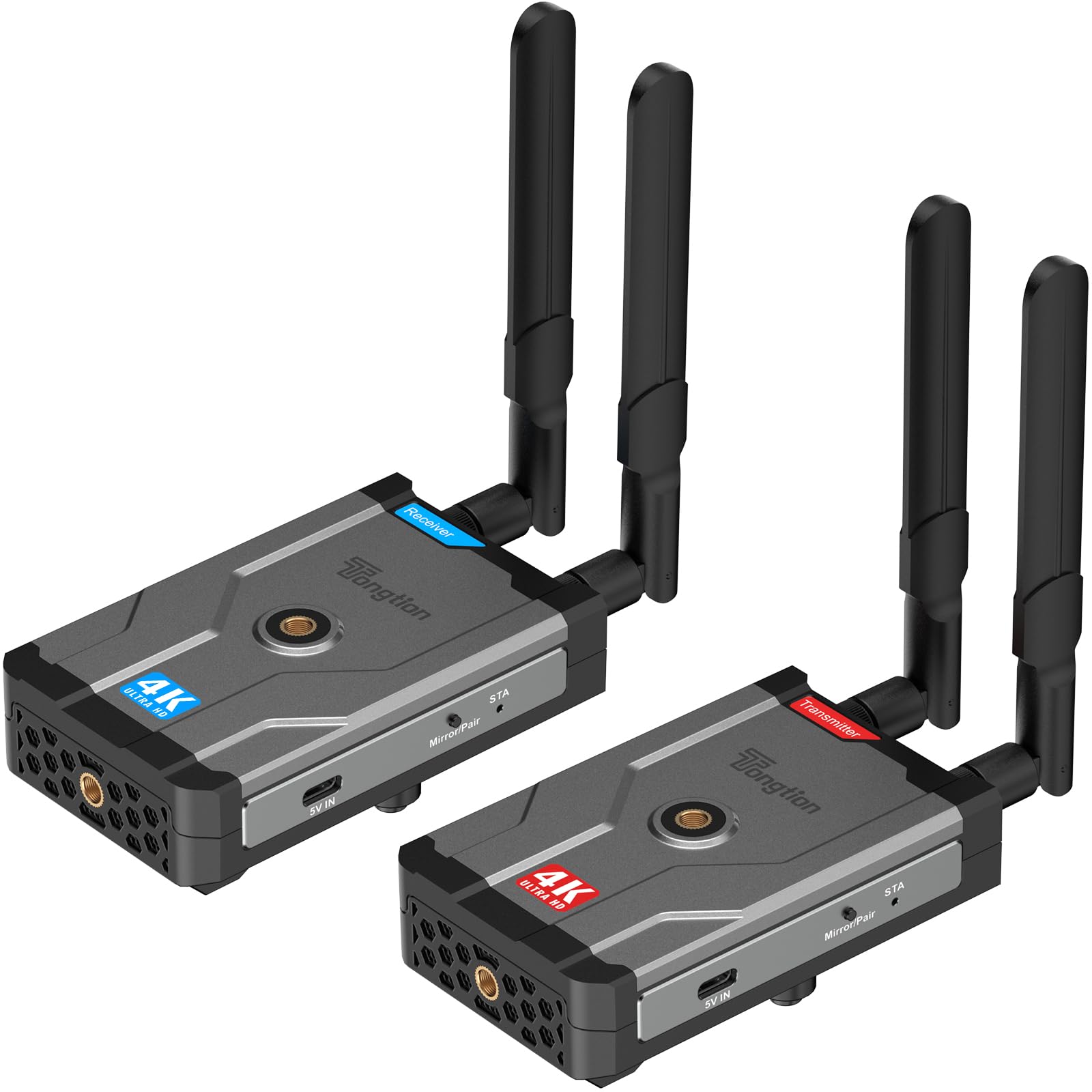 Wireless HDMI Transmitter and Receiver 4K, 492FT Range Plug&Play HDMI Extender Kit, 5G HDMI ...