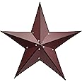 Amazon.com: JoyEvy 24" Rustic Metal Barn Star Wall Decor-Handmade Red ...