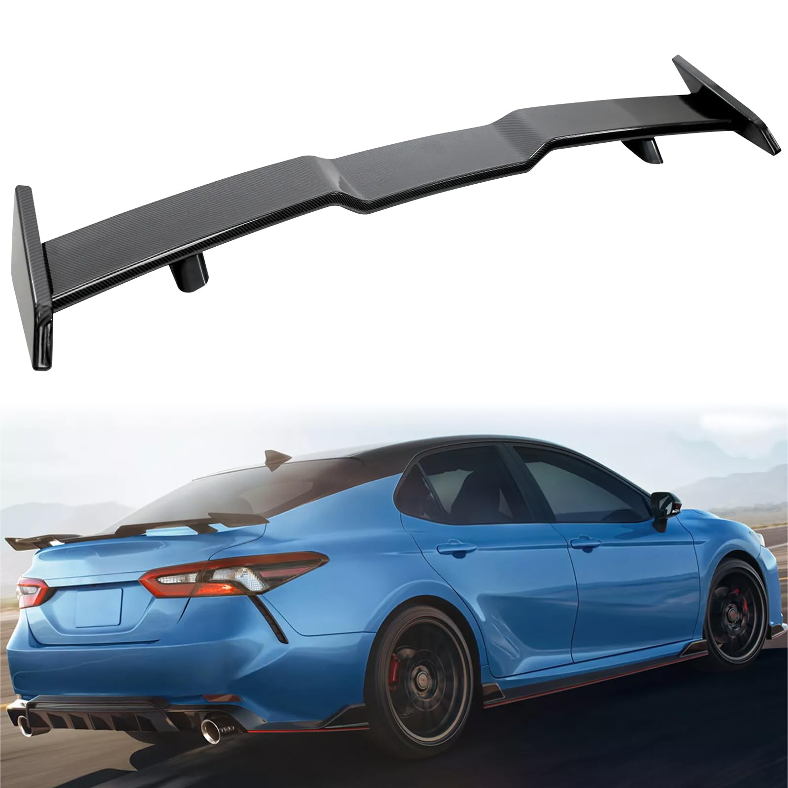 Fancemot Carbon Fiber Rear Spoiler Wing Compatible with Toyota Camry ...