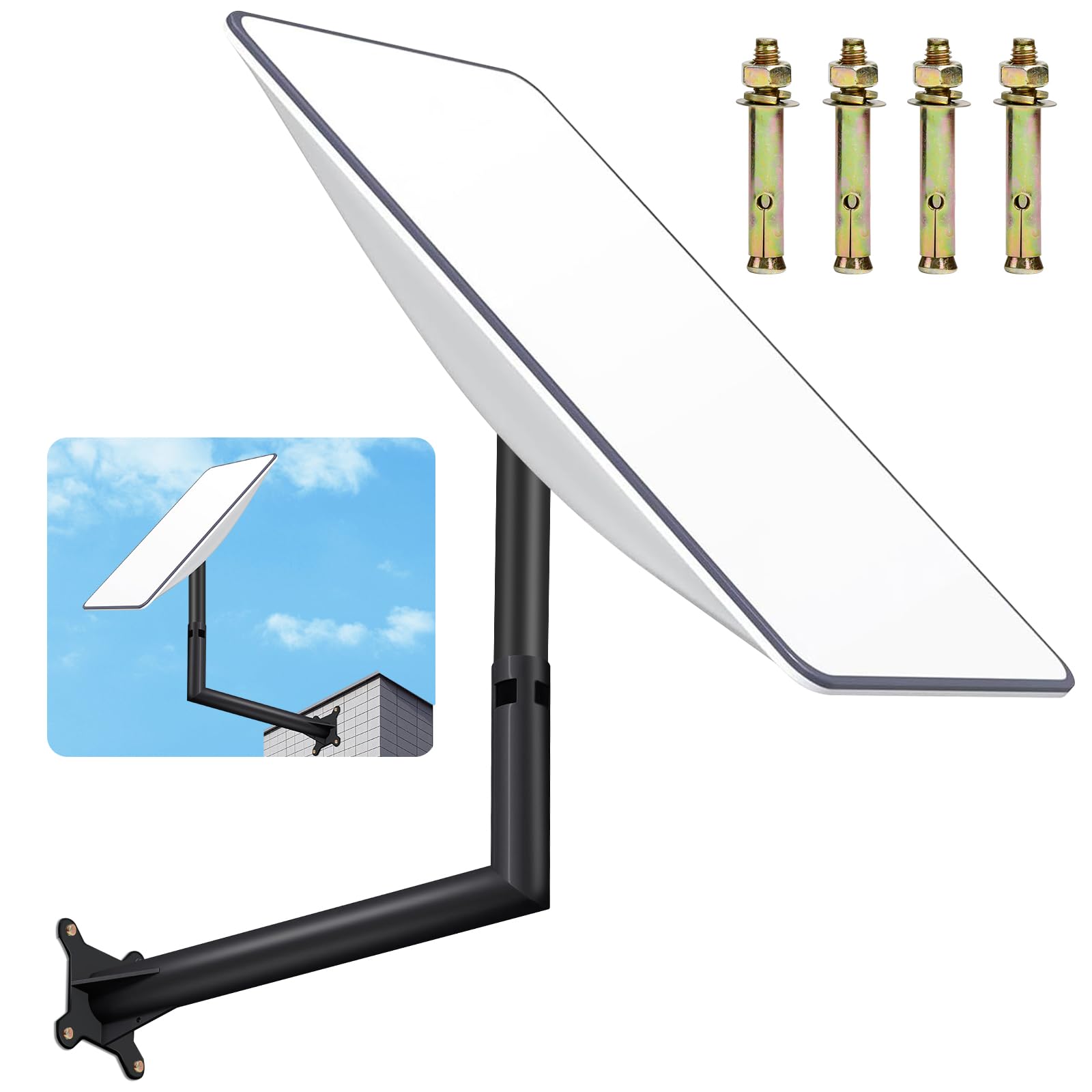 Starlink Long Wall Mount, Starlink Pole Mount, Heavy-Duty Mounting ...