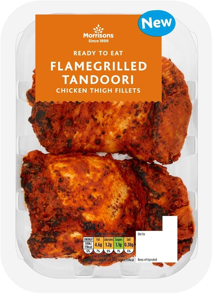 Morrisons Tandoori Chicken Thigh Fillet 150G: Amazon.co.uk: Grocery
