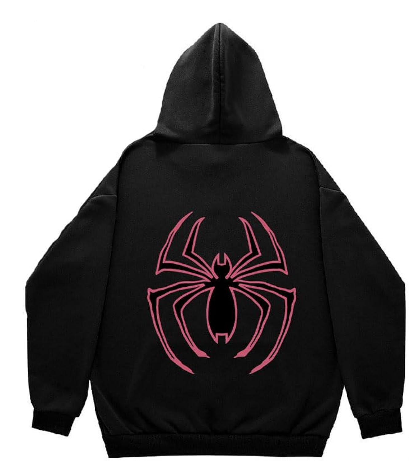Crancious Y2K Spider Print Oversized Hoodie - Unisex Gothic Harajuku ...