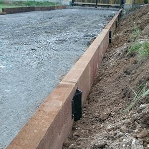 Timber Railway Sleeper Driveway Path Straight Edge Edging Bracket Heavy ...