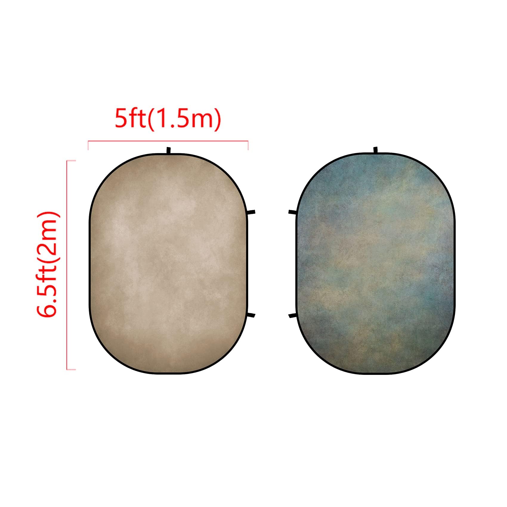 Mua Kate 5x6.5ft(1.5x2m) Collapsible Backdrops Tan Grey Green Double ...