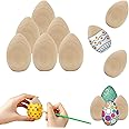 Amazon.com: Chochkees Unpainted Wooden Eggs, Natural Wood Eggs, 2.1" Inches (12-Pack), CHK ...