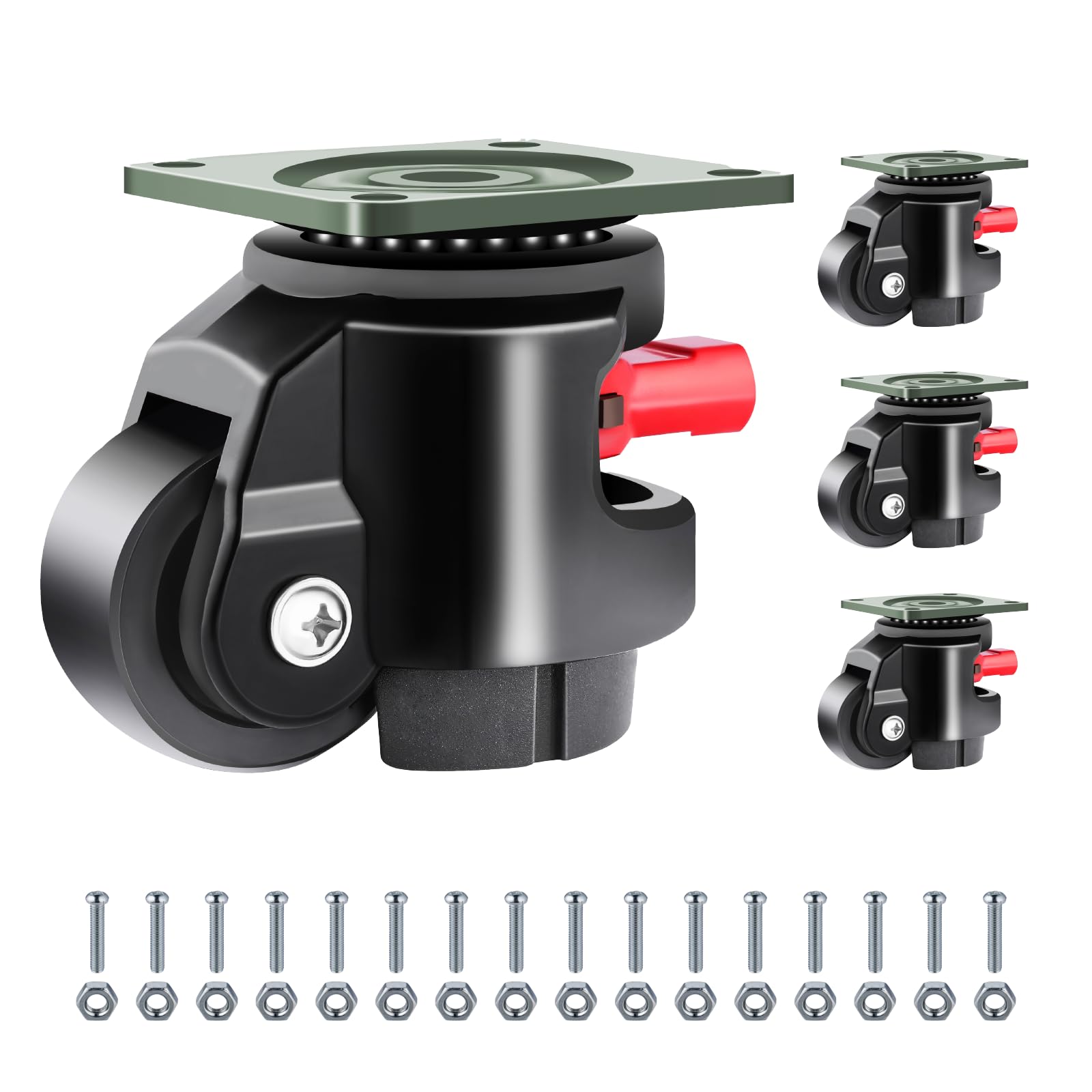 Mua 4 Pack Heavy Duty Leveling Casters for Workbench 2200 LBS Capacity ...