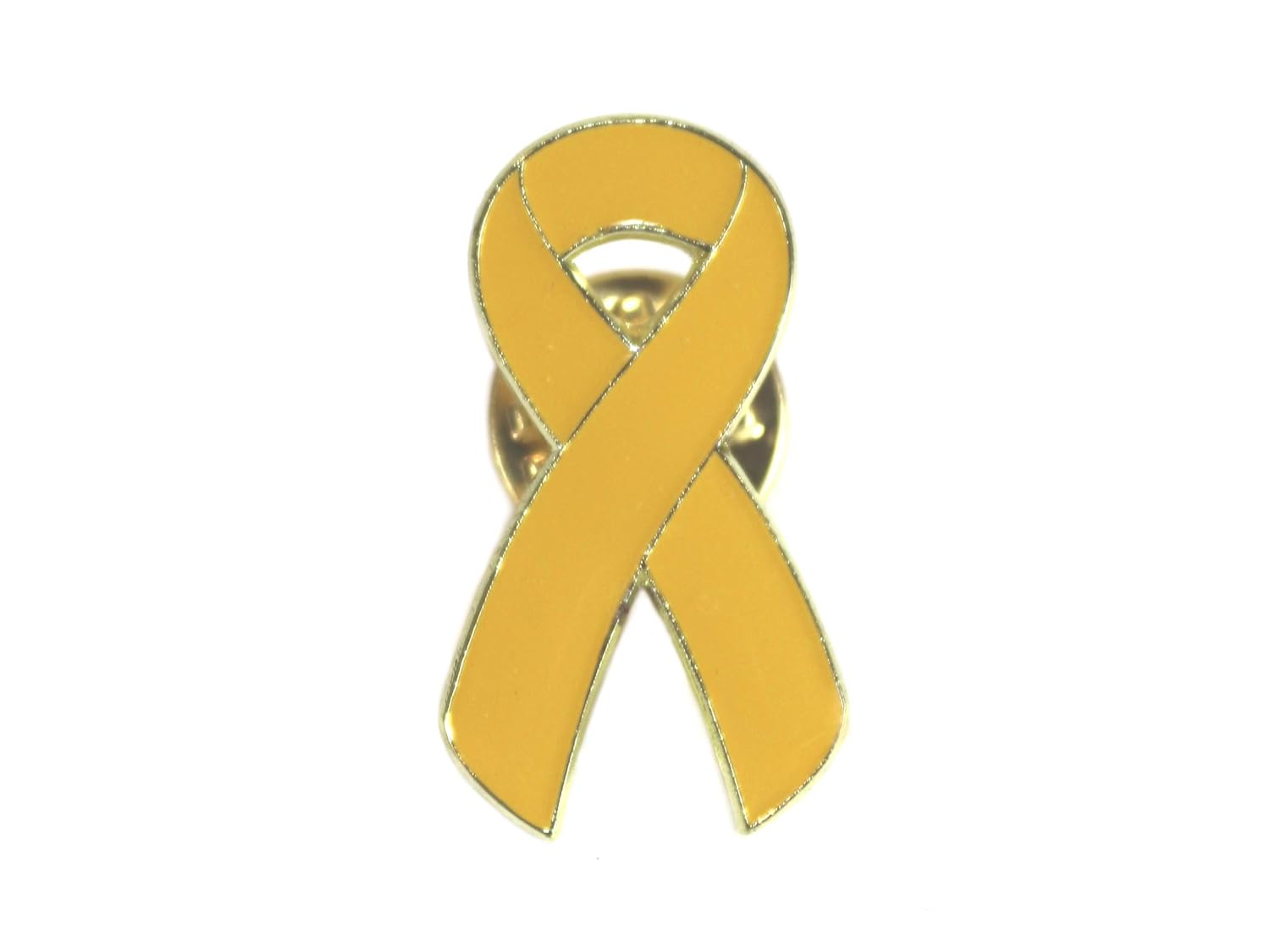 Yellow Awareness Ribbon Pin Badge for Sarcoma Bone Cancer or ...