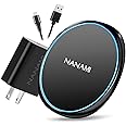 NANAMI 10W Fast Wireless Charger, Qi Charging Pad with QC3.0 Adapter USB Charger for iPhone 14 ...