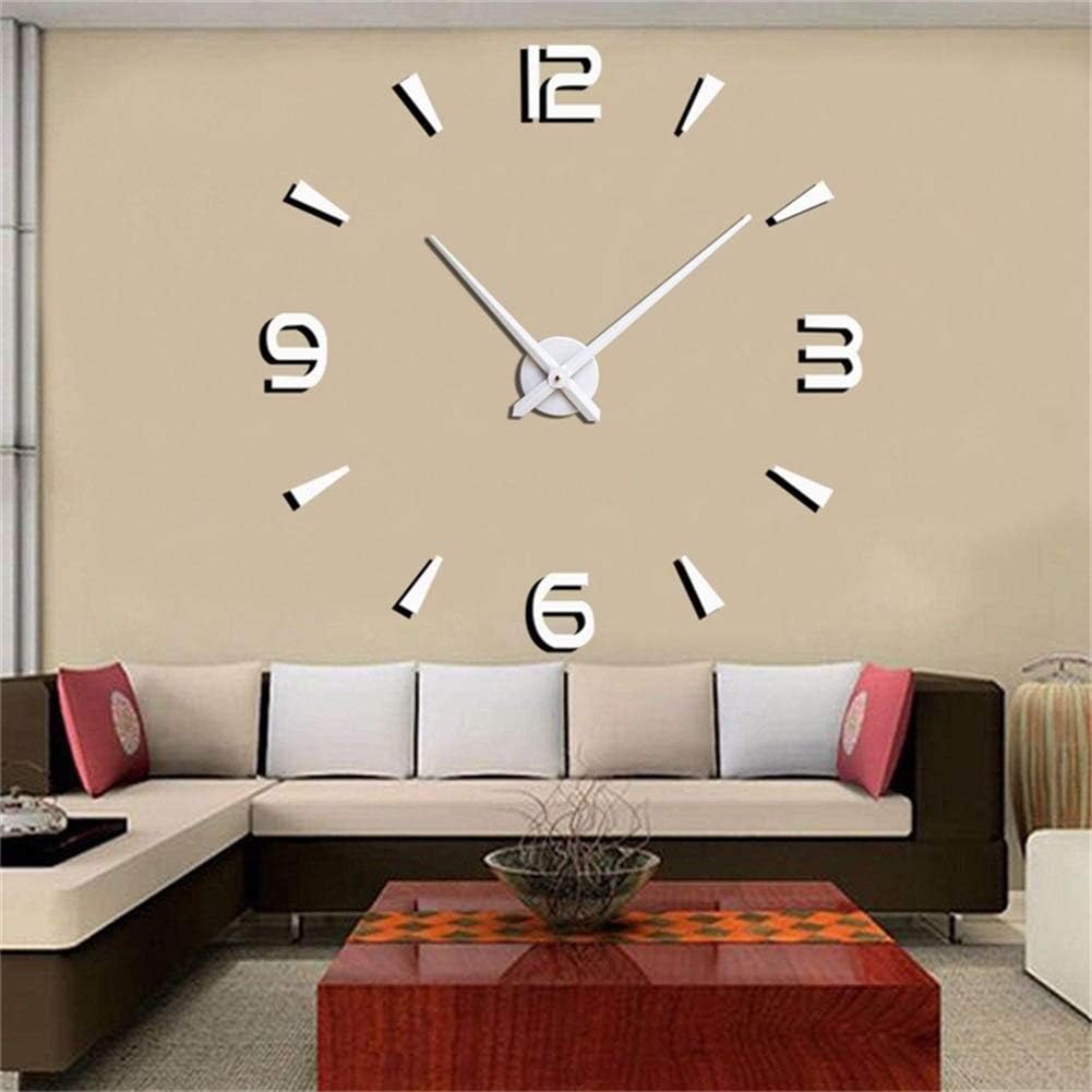 Amazon.de: LXFENG Rahmenlose Große DIY Wanduhr, Moderne 3D Silent Clock ...