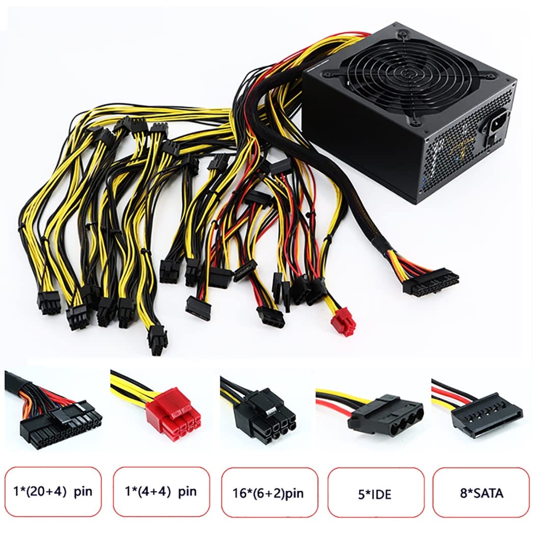 Mua 2000W Mining Power Supply, 8 GPU Miner PSU 110V-240V Multi-Channel ...